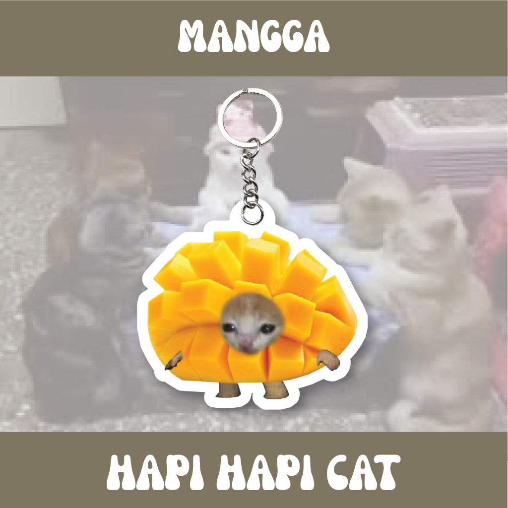Jual GANTUNGAN KUNCI HAPI HAPI CAT | AKRILIK 3MM | CAT | KUCING | GANCI | KEYCHAIN | Shopee ...