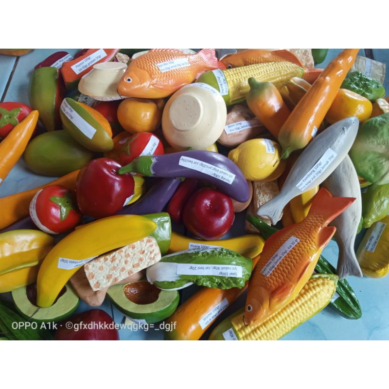 Jual FOOD MODEL 51 ITEM/REPLIKA GIZI HARIAN/4 SEHAT 5 SEMPURNA | Shopee ...