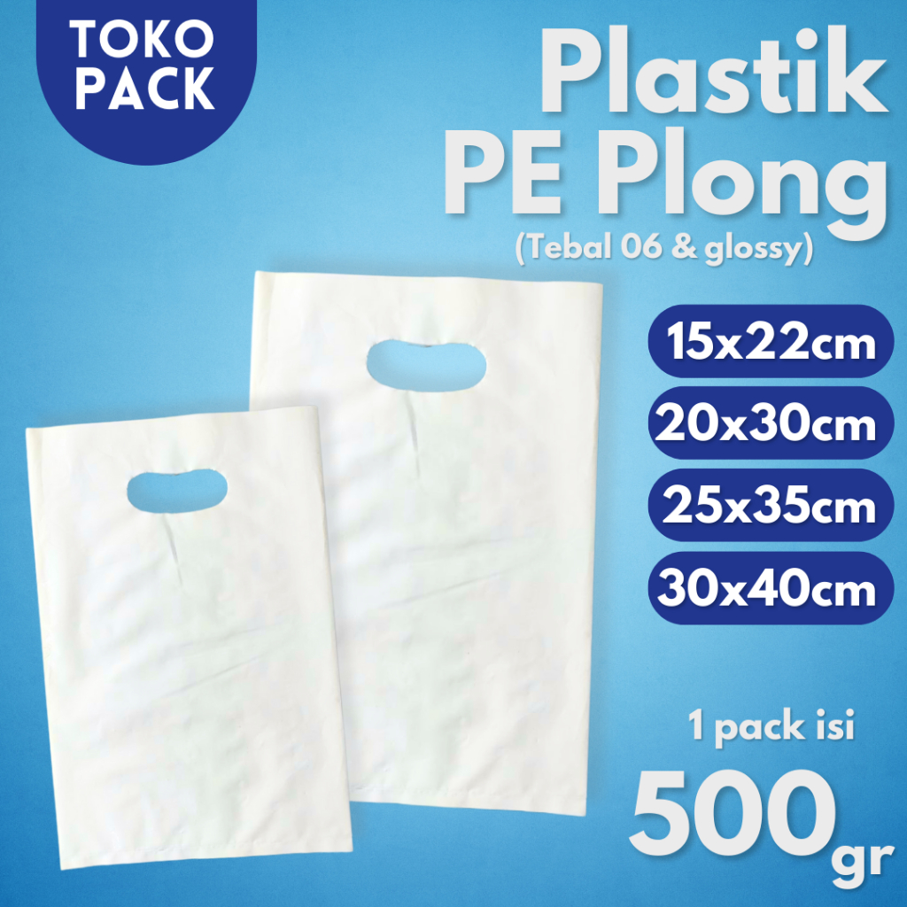 Jual (50 LBR) PLASTIK PLONG OVAL PUTIH SUSU | Shopee Indonesia