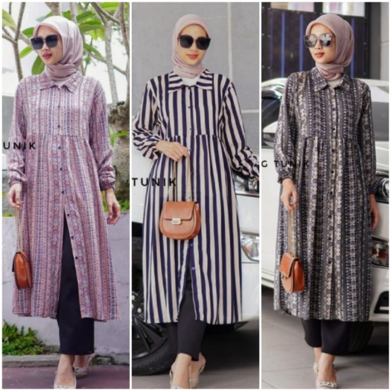 Jual MEISYA TUNIK / LONG TUNIK RAYON / TUNIK PANJANG/ TUNIK MIDI ...