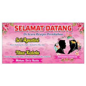 Jual spanduk banner Pernikahan nikah kawin wedding Selamat Datang Doa restu | Shopee Indonesia