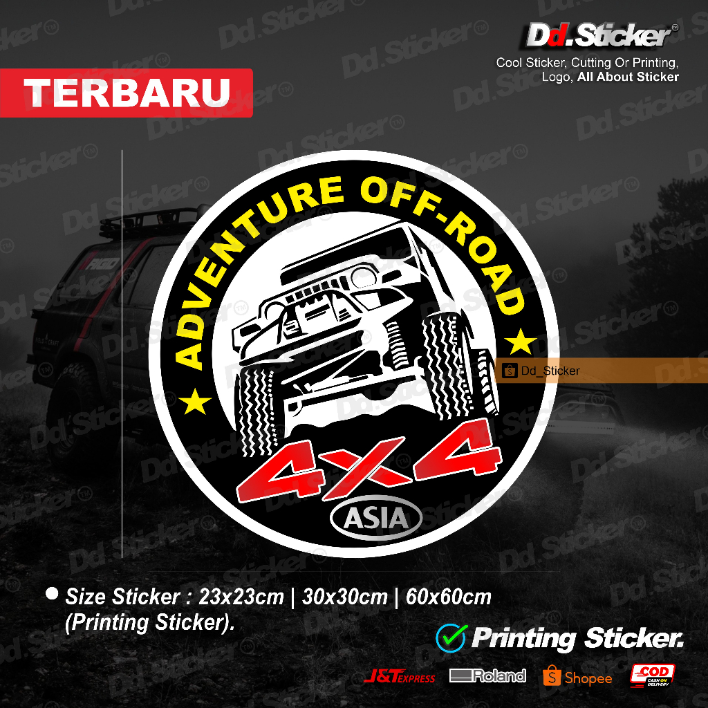 Jual Sticker Adventure OFF-ROAD 4X4 (Printing Sticker) | Shopee Indonesia