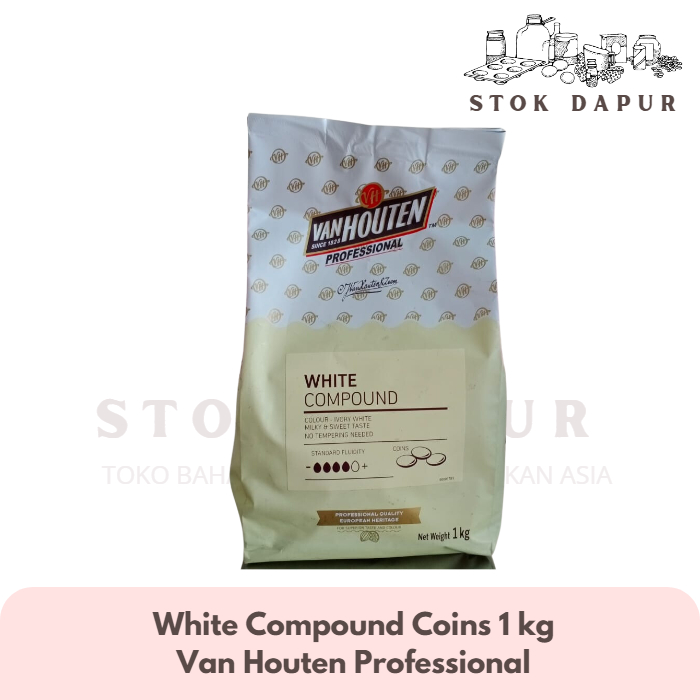 Jual Van Houten Professional White Compound Coin 1 Kg | Shopee Indonesia