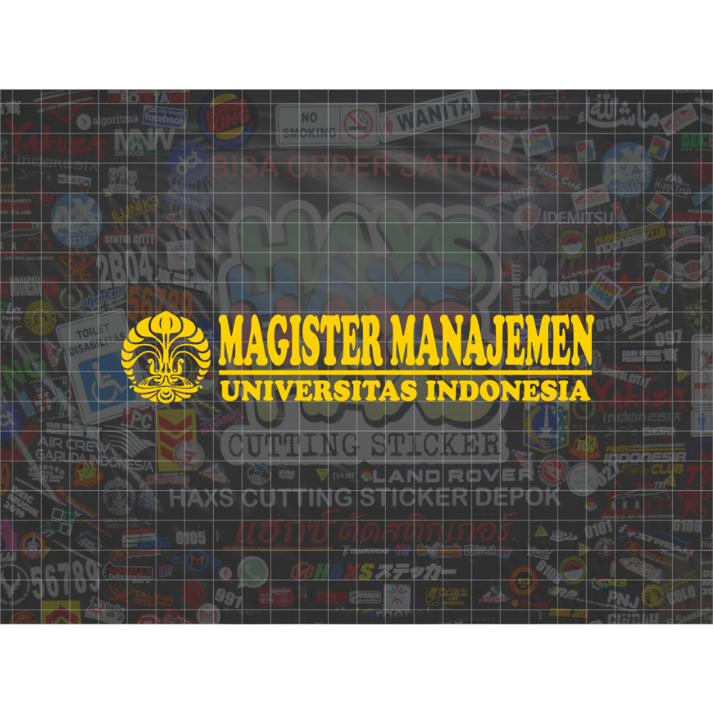 Jual Cutting Sticker Magister Manajemen UI Ukuran 20 Cm Untuk Mobil ...