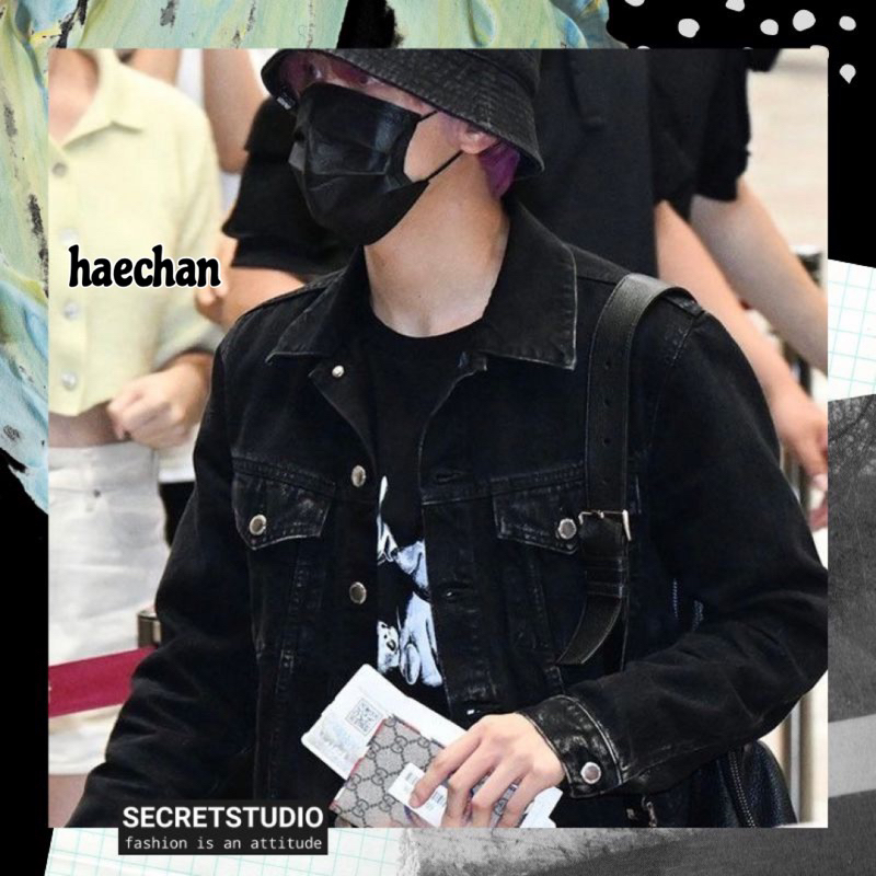 Jual HAECHAN DENIM JACKET HITAM POLOS (vantablack/hitam pekat) | Shopee ...