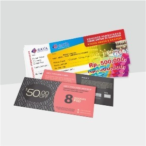 Jual Cetak Tiket Voucher / Karcis / Kupon Satuan 1 Sisi Full Color Custom | Shopee Indonesia