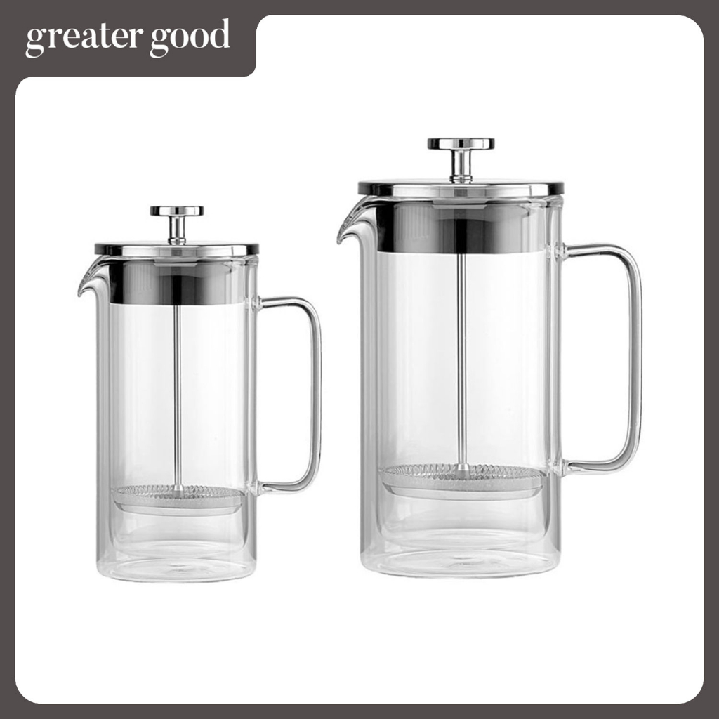 Jual Greater Good - Double Wall Borosilicate French Press with Chrome ...