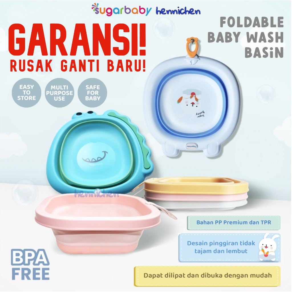 Jual Sugar Baby Baskom Lipat Praktis Foldable Baby Wash Basin Ember ...
