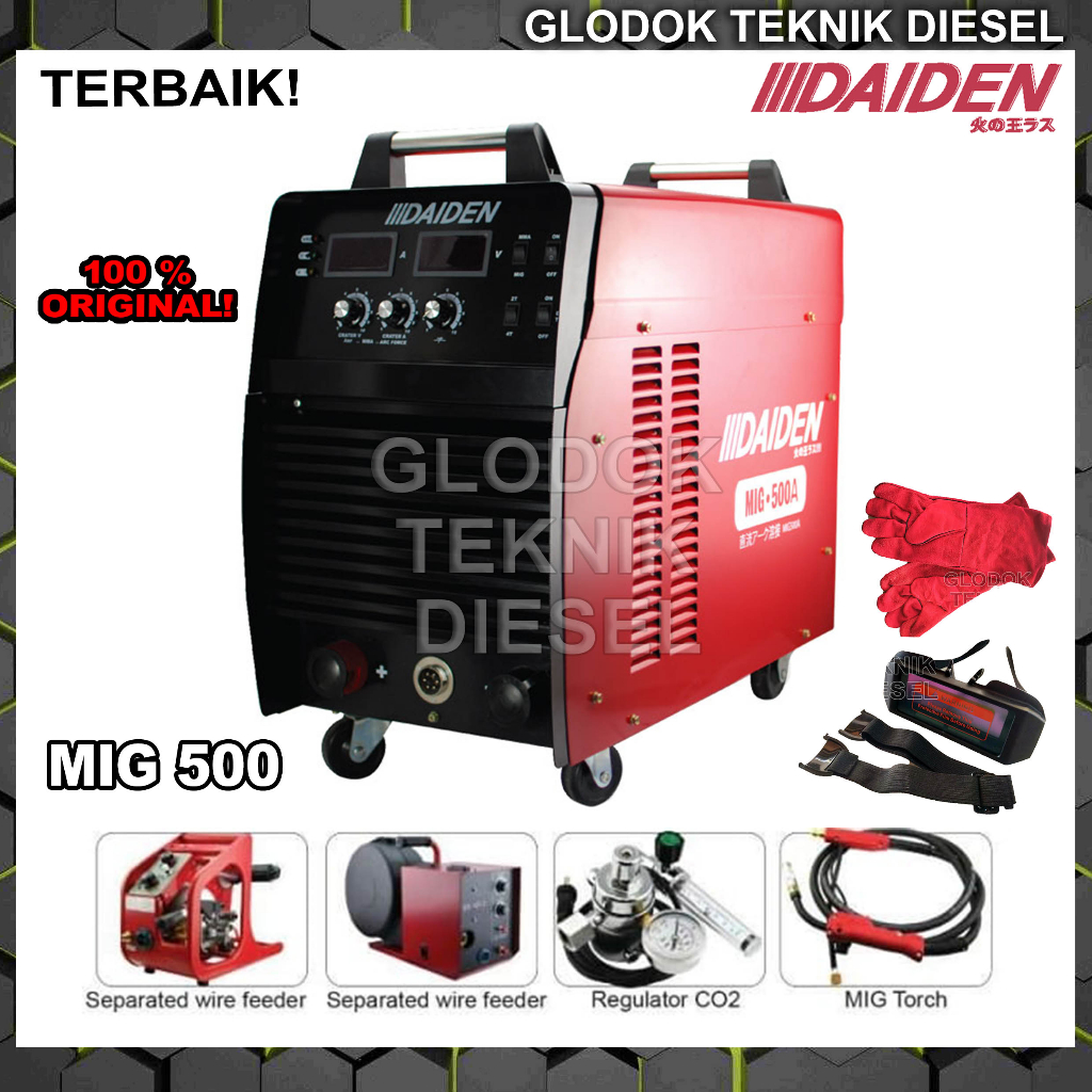 Jual Daiden Welding Inverter Welding Machine MIG 500 A Mesin Las MIG500 ...