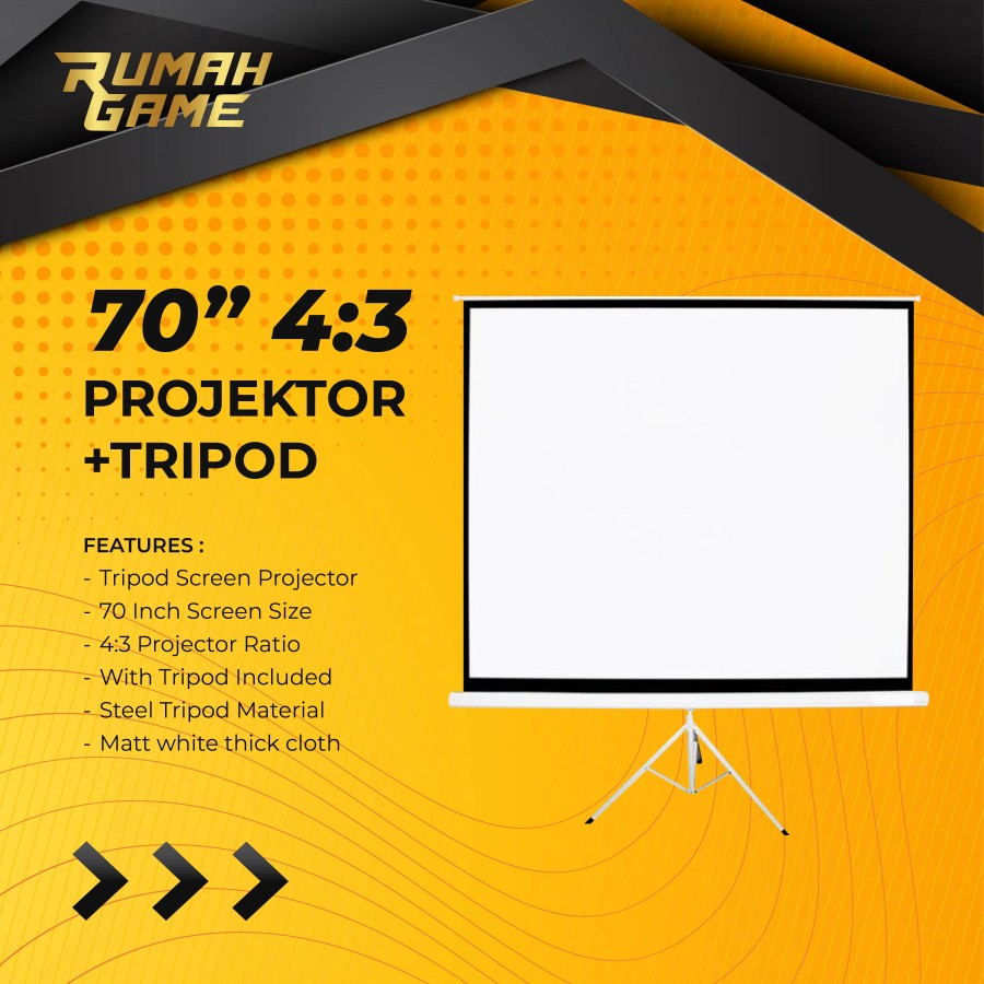 Jual Tripod Screen Projector 70" / Layar Proyektor Tripod Portbale ...