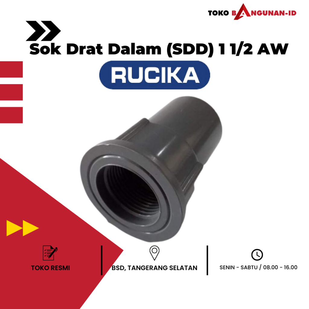 Jual Sok Drat Dalam (SDD) 1 1/2 inch AW Rucika | Shopee Indonesia