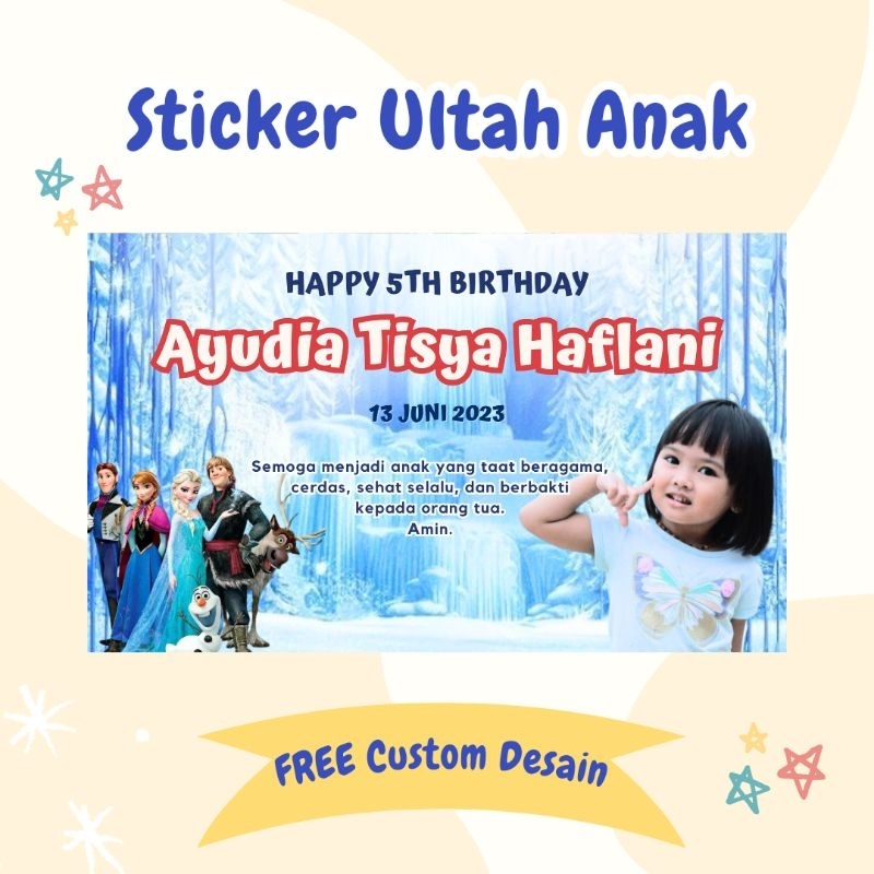 Jual STICKER ULTAH | STICKER ULANG TAHUN | STICKER ULTAH ANAK | STICKER ...