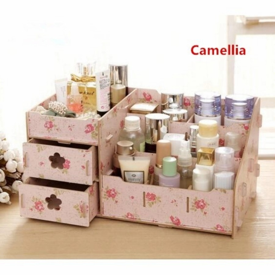 Jual Rak kosmetik mini tempat make up storage organizer meja laci ...