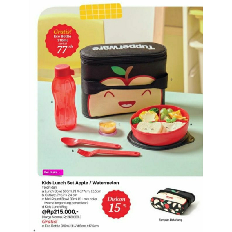 Jual tupperware kids lunch set | Shopee Indonesia