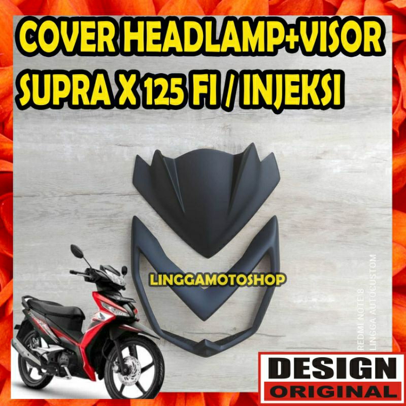 Jual PAKET COVER HEADLAMP + VISOR HONDA SUPRA X 125 FI INJEKSI * topeng ...
