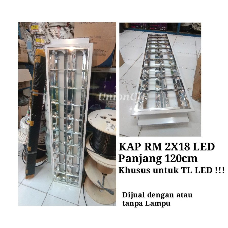 Jual Kap RM 2X18W 120cm /2X9W 60cm TL LED - 2X9 60cm, Tanpa Lampu ...