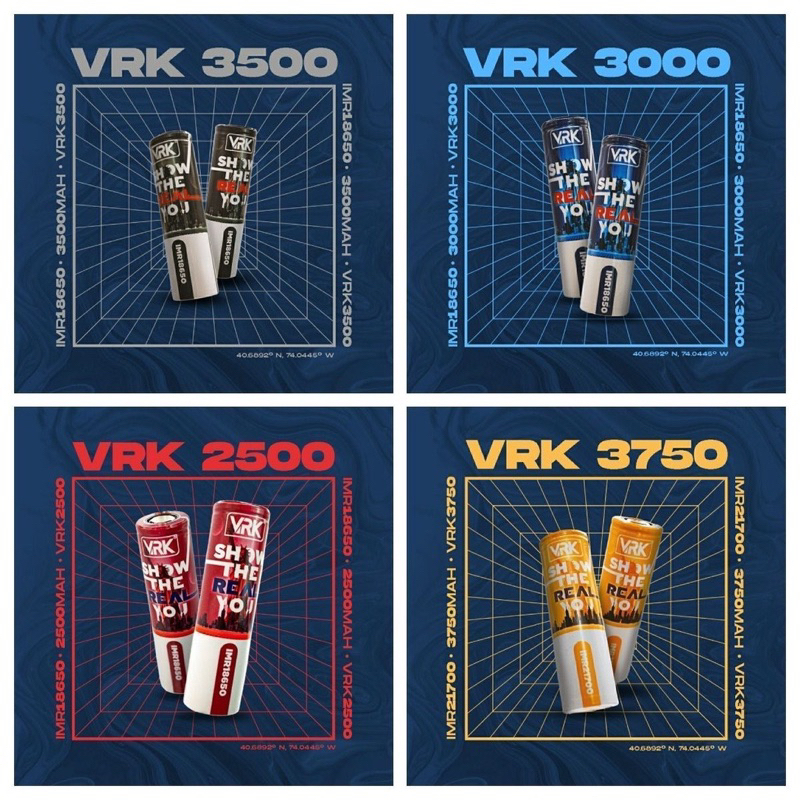 Jual baterai vrk 18650 2500mah & 3500mah 35a authentic | Shopee Indonesia