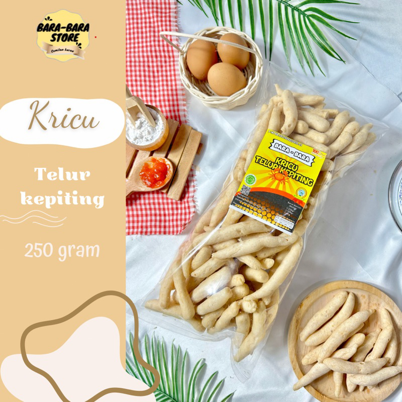 Jual Kricu Telur Kepiting 250gram / kricu ketam / kritek kurau | Shopee ...