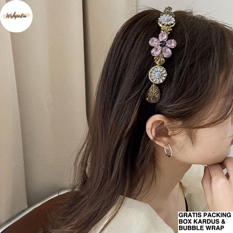 Jual Flower stone charlotte headband / bando bunga kristal fashion ...