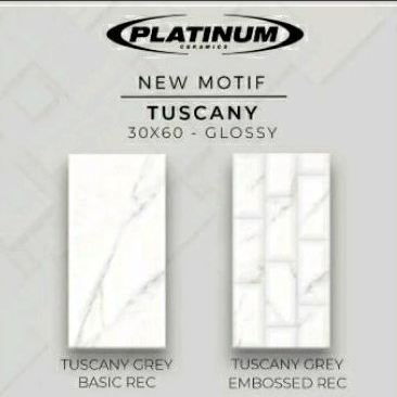 Jual Keramik 30x60 GLOSSY Putih Marmer 3 Motif Tuscany, Toronto dan ...