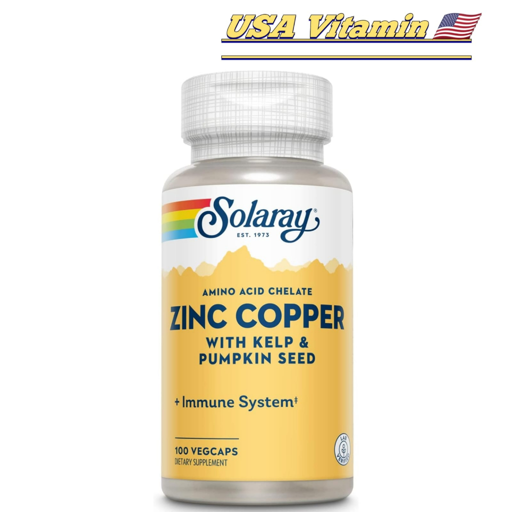 Jual Solaray Zinc Copper with Kelp & Pumpkin Seed 100 VegCaps | Shopee ...