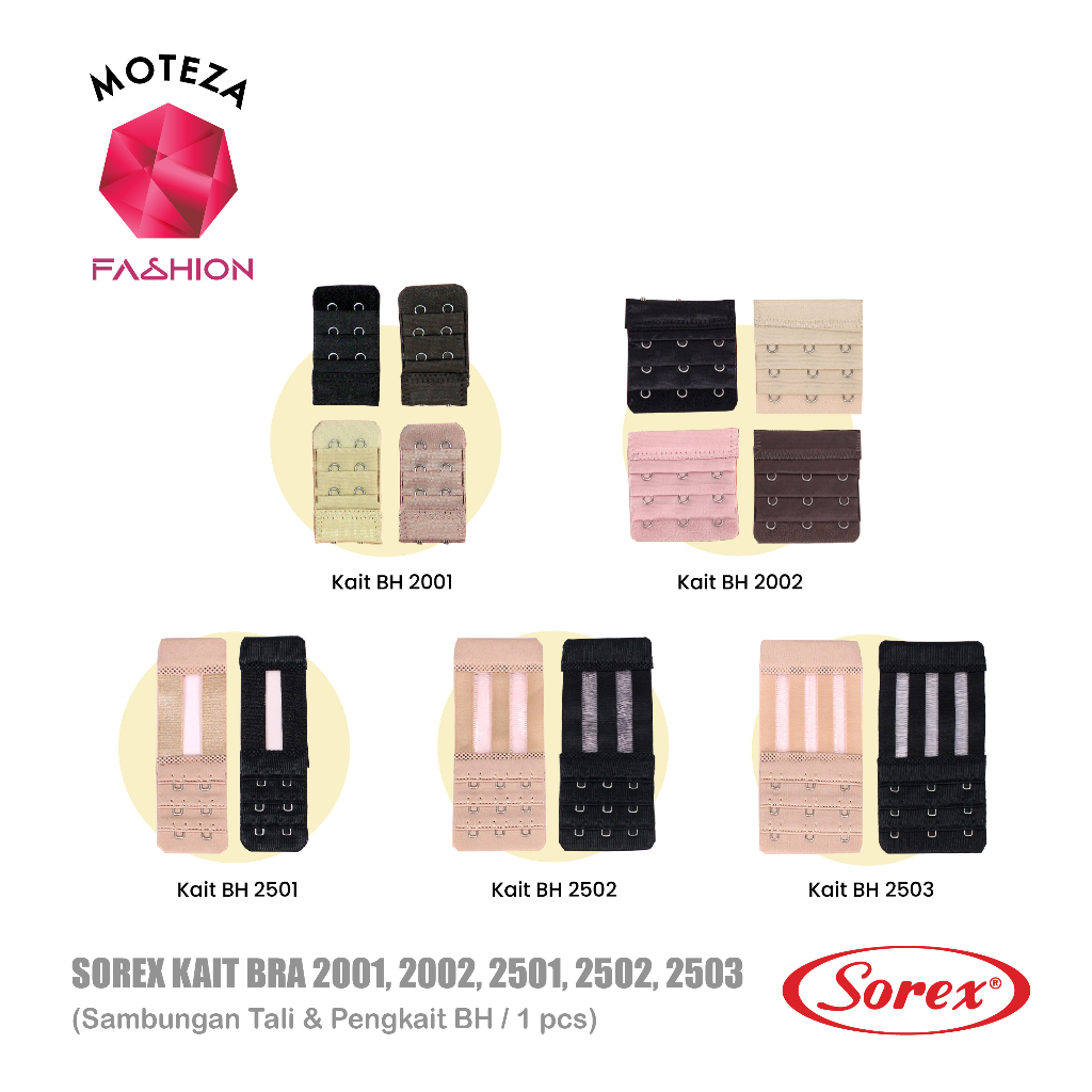 Jual Kait Bra BH Sorex - 2001 ; 2002 ; 2501 ; 2502 ; 2503 | Kait 2 3 | Bra Extender Extension ...