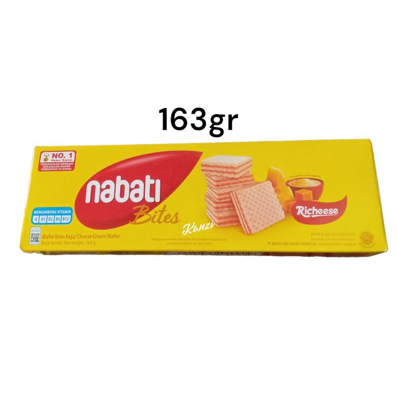 Jual richeese nabati bites kemasan box 163gr | jajan wafer keju ...