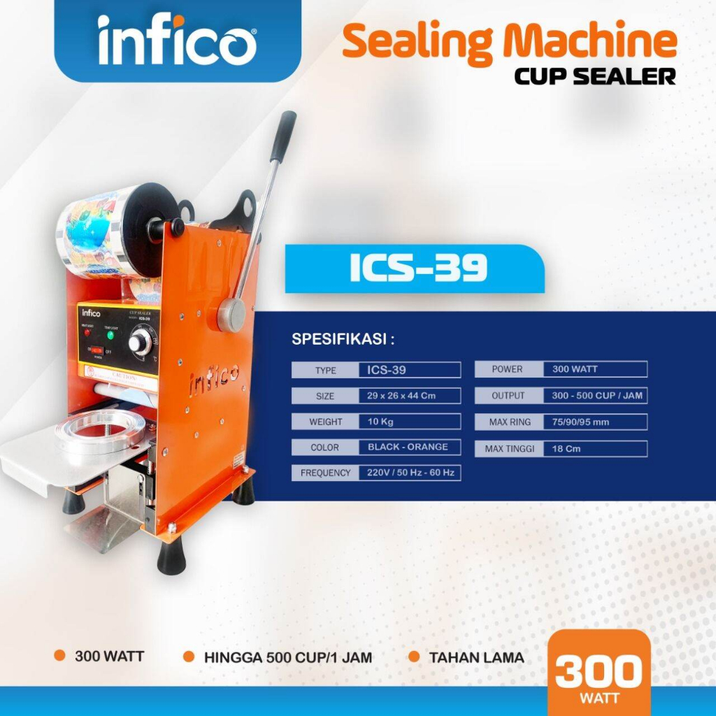 Jual INFICO CUP SEALER C39 / MESIN SEAL GELAS PLASTIK PRESS | Shopee ...