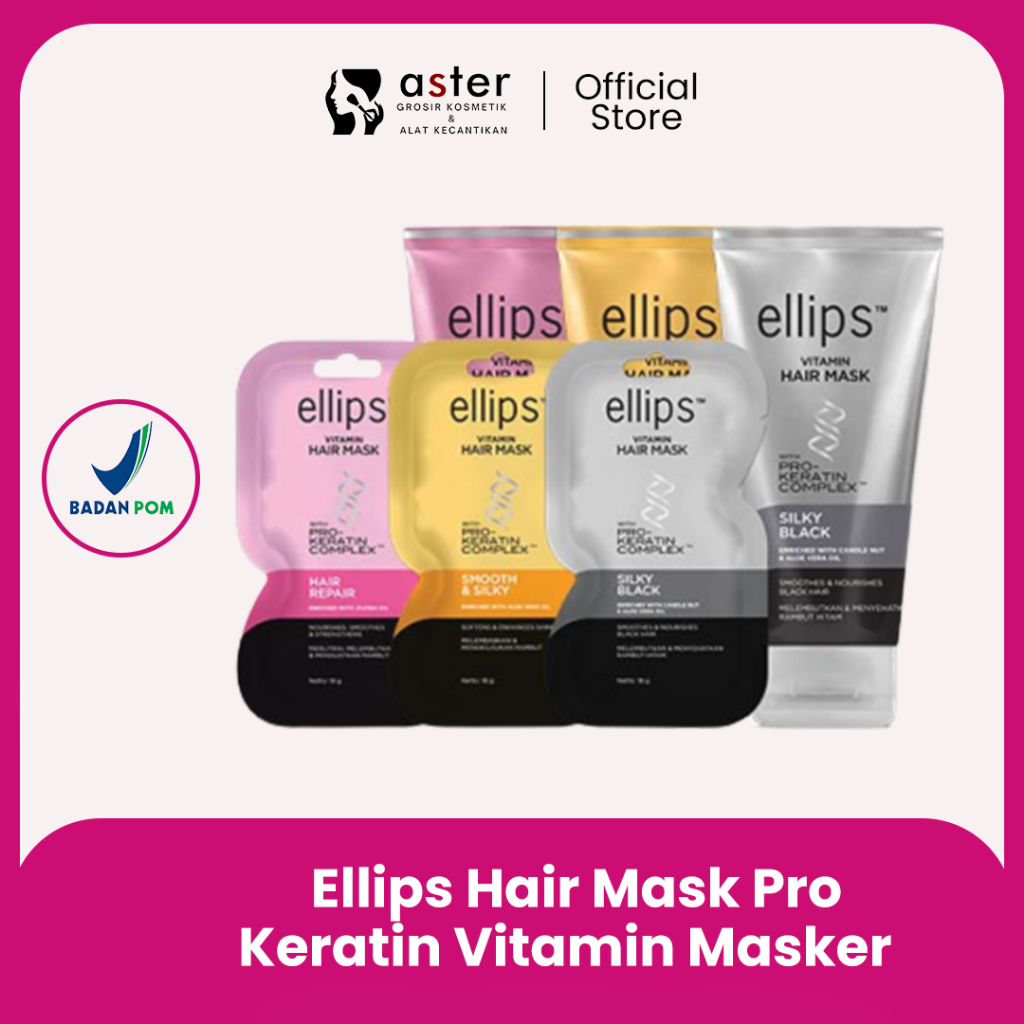 Jual Aster Kosmetik - Ellips Hair Mask Pro Keratin Vitamin Masker ...