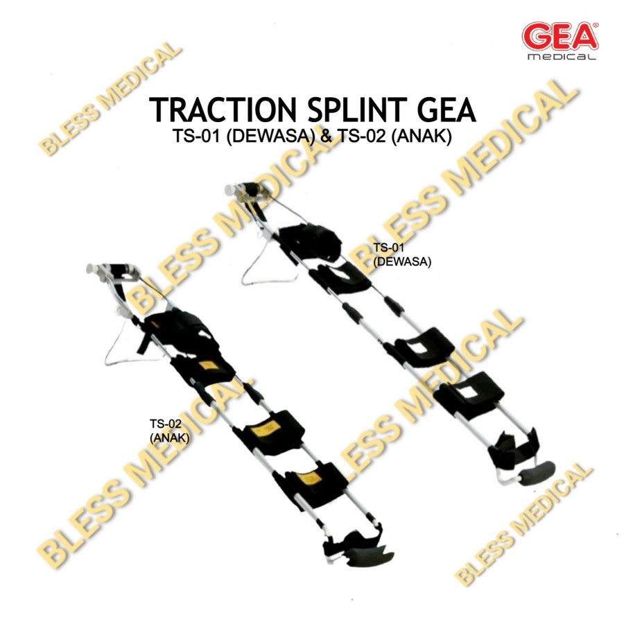 Jual Traction Splint Adult & Child GEA TS-01 TS-02/Traksi Dewasa & Anak ...