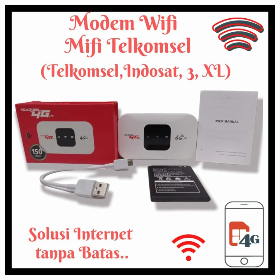 Jual Modem Wifi Mifi Telkomsel 4g Lte 150mbps Unlock Mobile Wifi Mifi