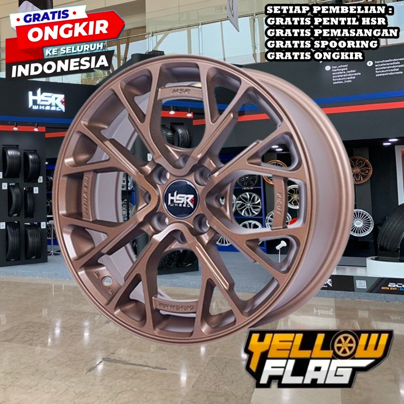 Jual velg mobil racing ring 16 HSR FE01 R16 mate bronze - avanza livina ...