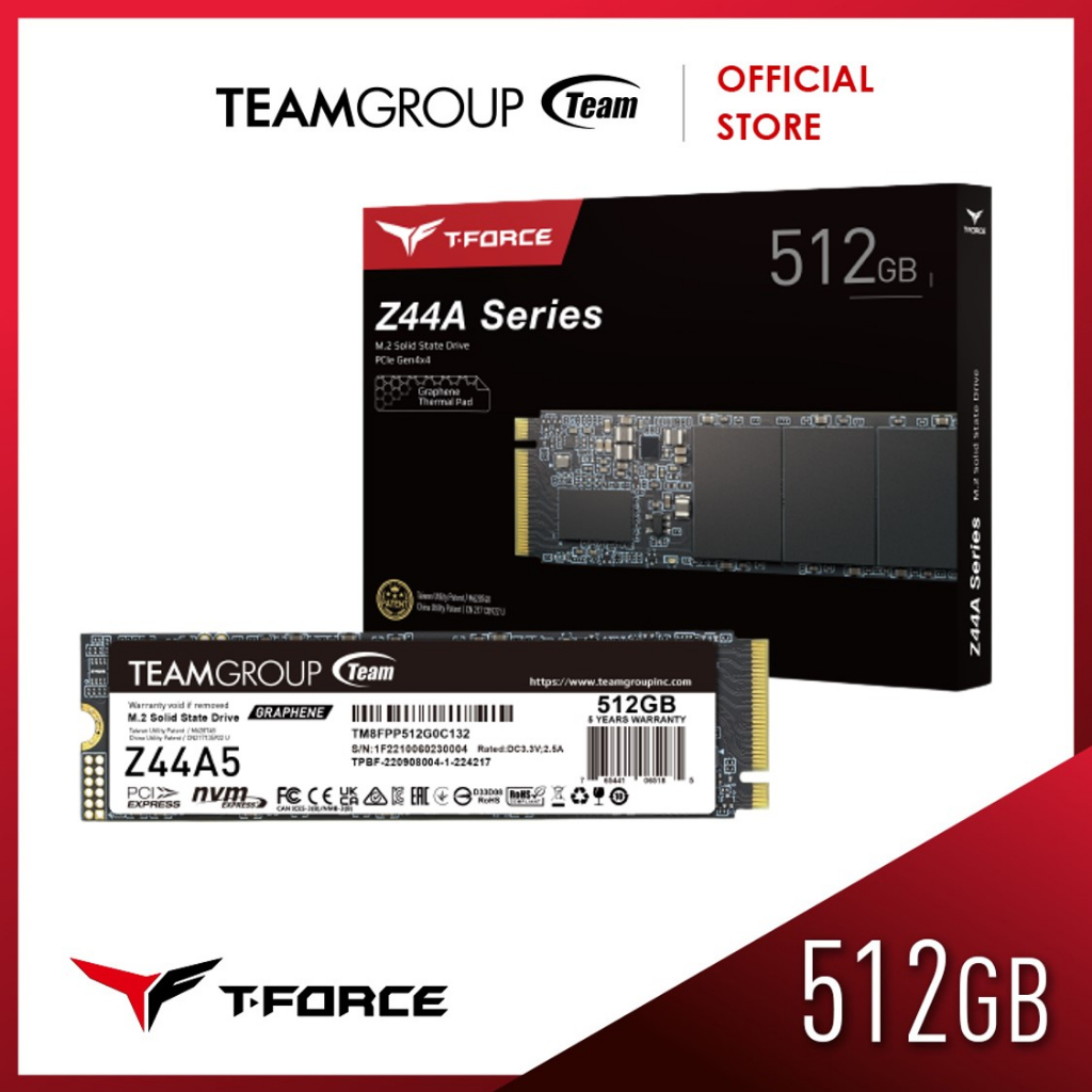 Jual Teamgroup SSD M.2 2280 T-FORCE Z44A5 512GB PCIe Gen4x4 with NVMe ...