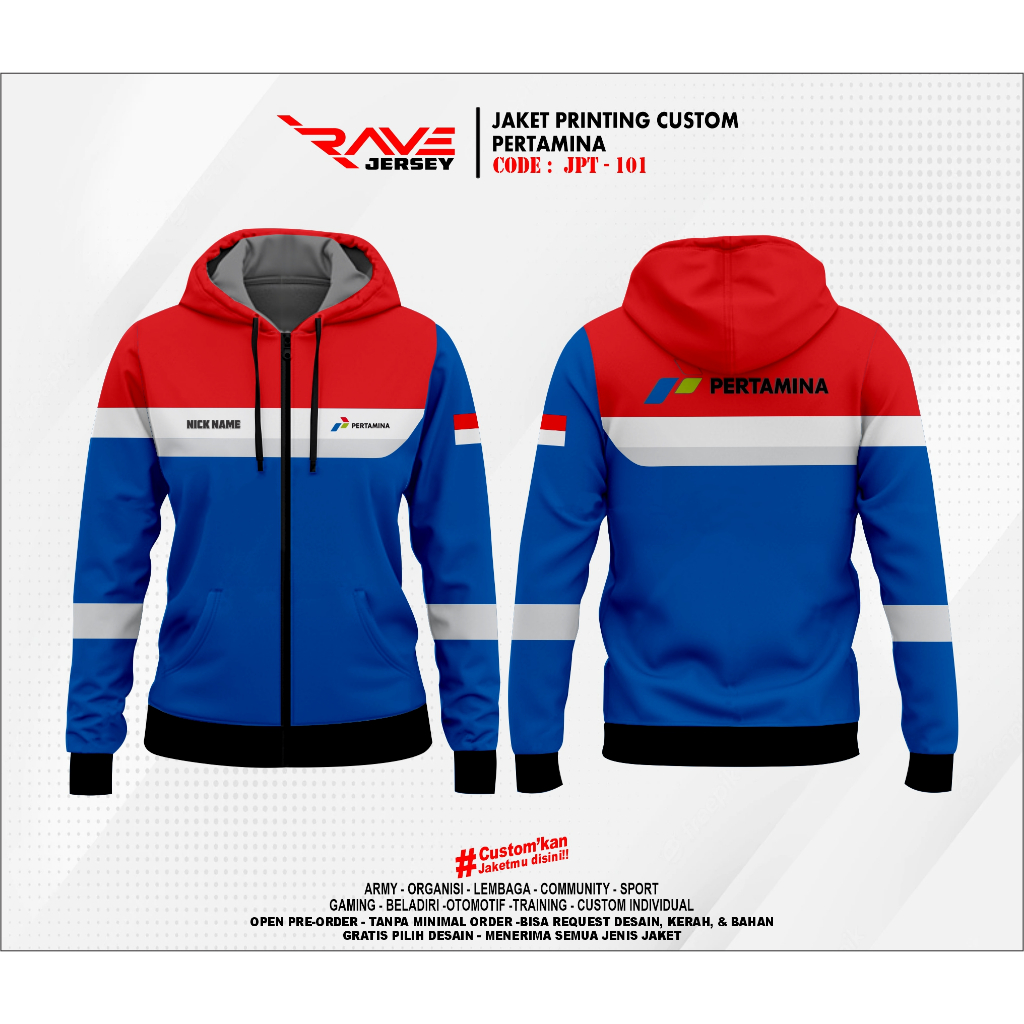 Jual JAKET PERTAMINA SPBU SESI 1 FULL PRINTING SUBLIMATION CUSTOM ...