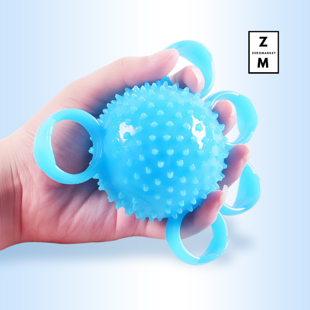 Jual Bola Terapi Tangan Kaku Five Finger Hand Grip Exerciser Ball ...