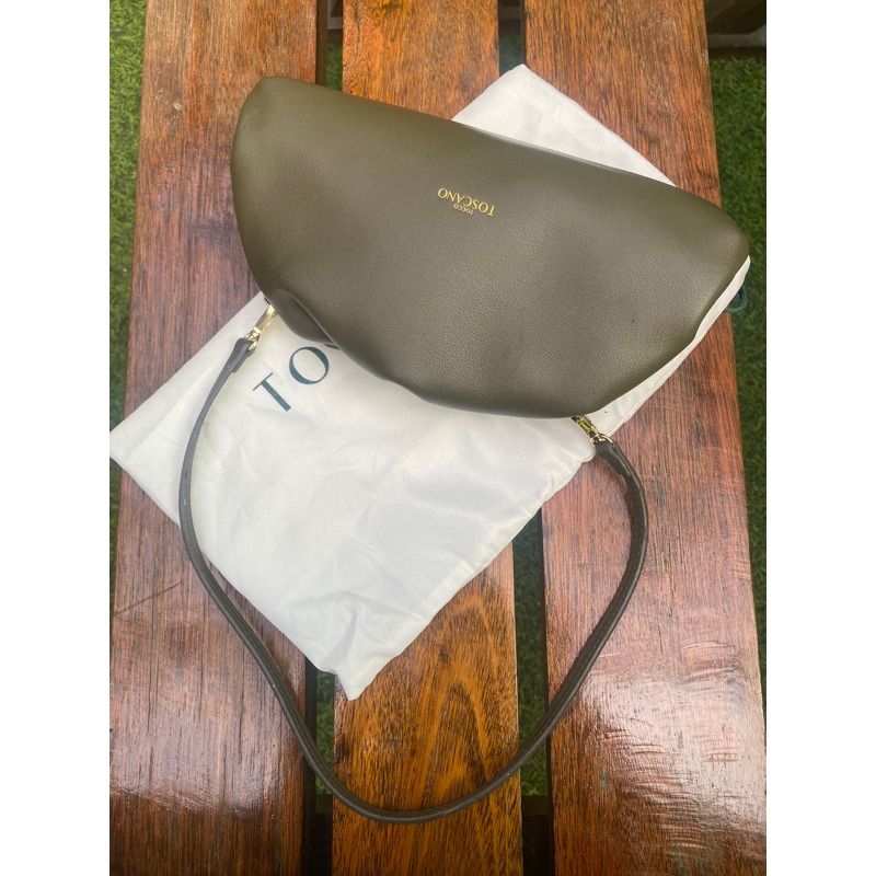 Jual toscano anya handbag hijau army | Shopee Indonesia