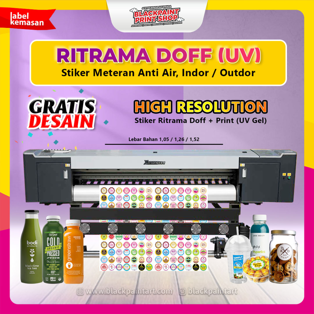 Jual Stiker Meteran Ritrama Doff / Cetak Stiker Outdoor / Stiker ...