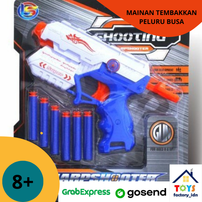 Jual Mainan Pistol Tembak - Tembakkan Soft Gun Dengan Peluru Busa Nerf ...