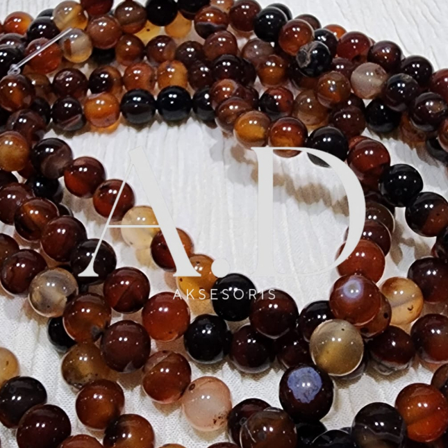 Jual Manik Batu Alam Manau Hitam 4mm 6mm 8mm 10mm 12mm Beads Stone ...