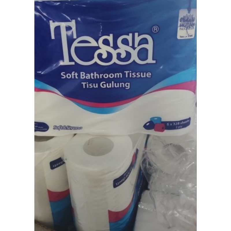 Jual TESSA Tissue Gulung 2 Ply Soft Bathroom Toilet Roll isi 6 x 328 ...