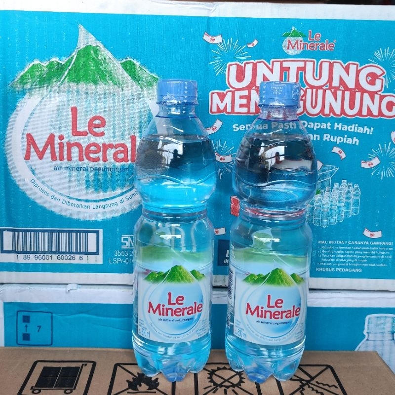 Jual LE MINERALE AIR MINERAL 600ML BOTOL TANGGUNG 1 DUS (ISI 24 ...