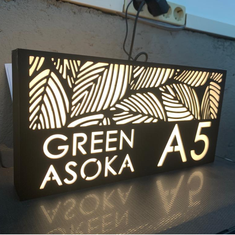 Jual Nomor Rumah Akrilik Led Neon Box Custom | Shopee Indonesia