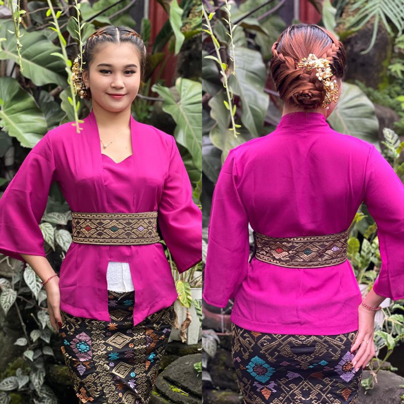 Jual kebaya bet lengan lonceng - kebaya polos modern | Shopee Indonesia