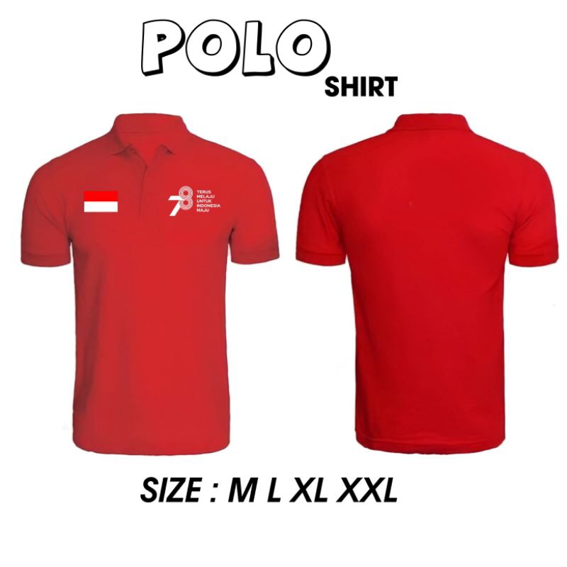Jual BAJU POLO HUT RI 78 INDONESIA TERUS MELAJU UNTUK INDONESIA MAJU ...