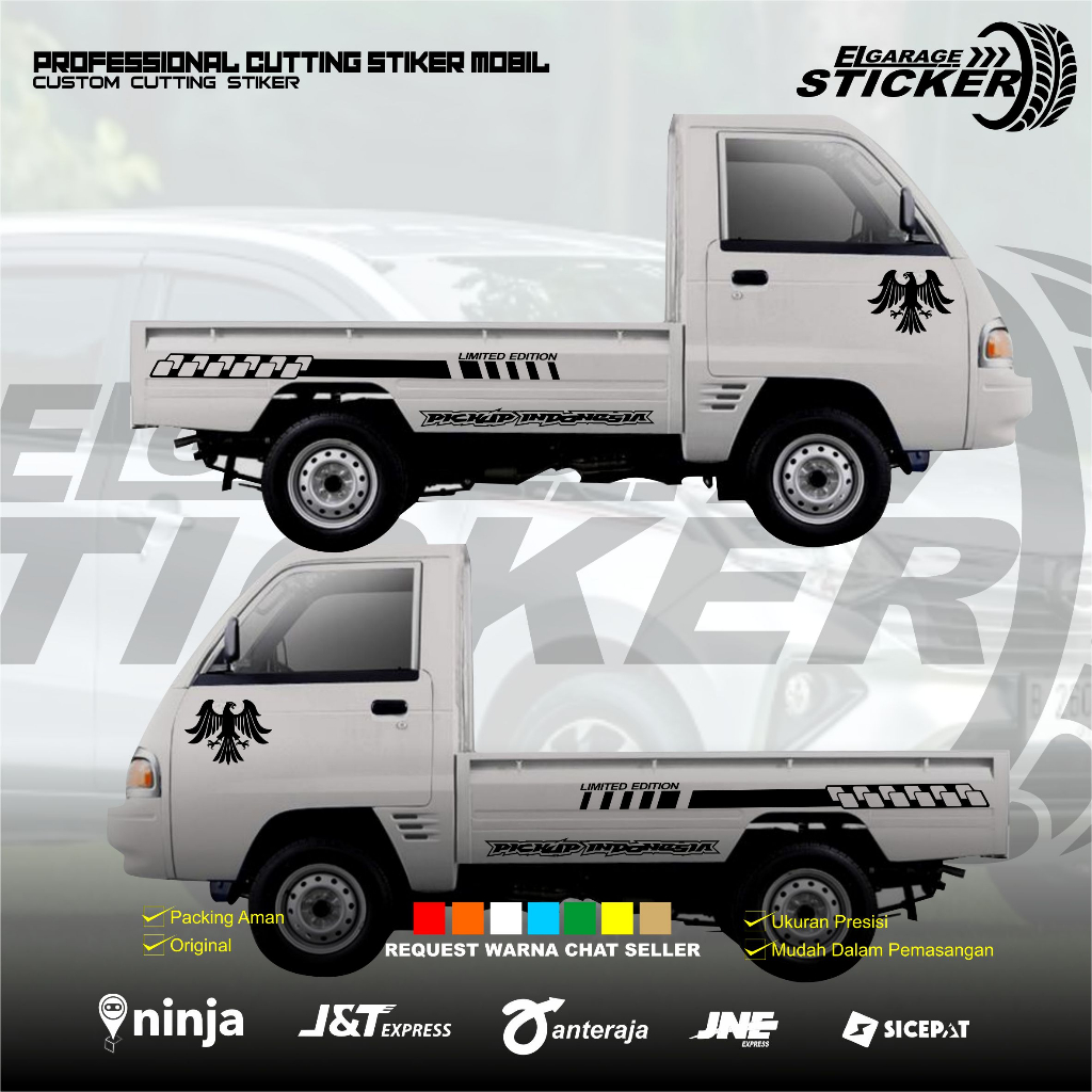 Jual Stiker mobil pick up carry cutting stiker body samping pick up ...