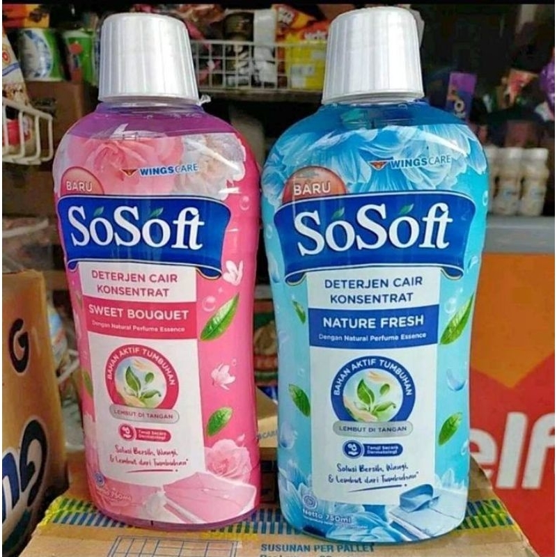 Jual So soft detergen cair 700ml | Shopee Indonesia