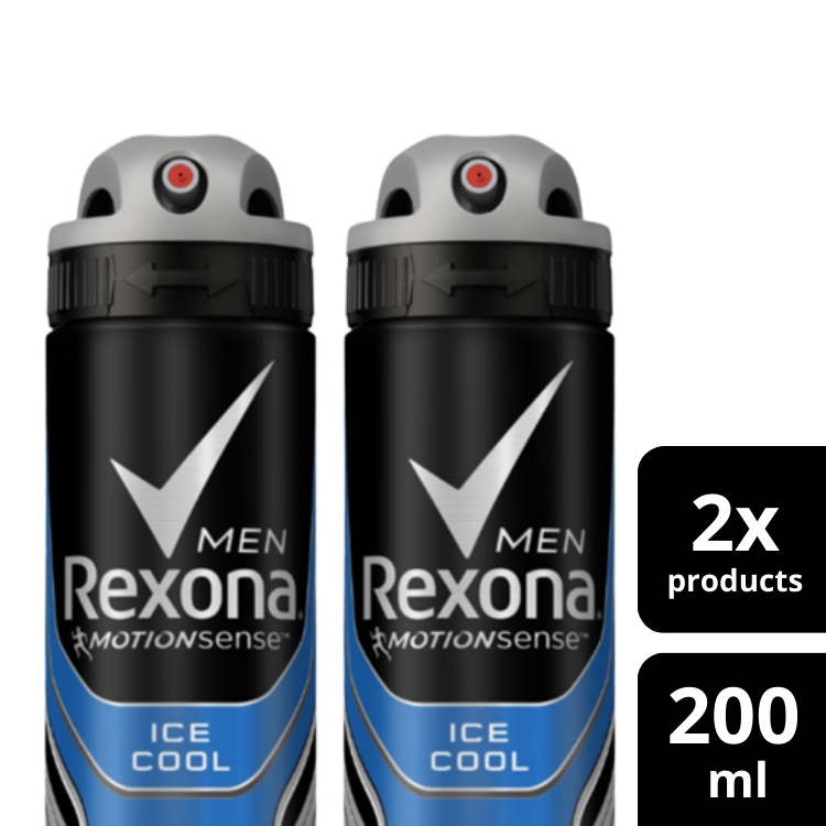 Jual REXONA MEN MOTIONSENSE ANTI-PERSPIRANT AEROSOL ICE COOL 200ML x 2 ...