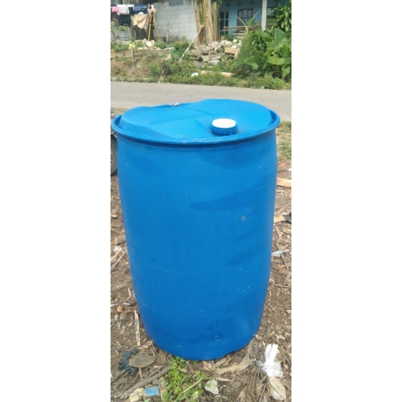 Jual Drum Plastik/Tong Biru Utuhan 200 Liter | Shopee Indonesia