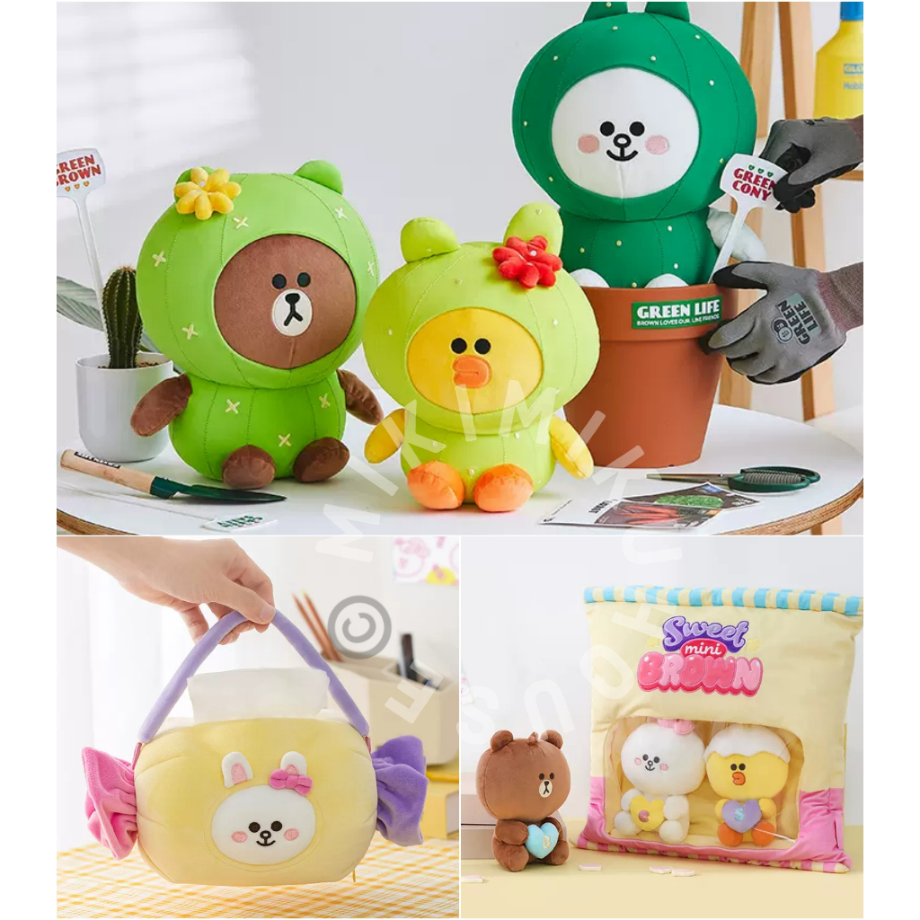 Jual SUMMER 2023 LINE FRIENDS PLANT & CANDY THEME OFFICIAL BONEKA BROWN ...