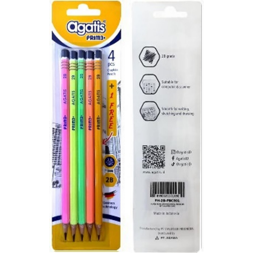 Jual Asaba Bandung - AGATIS PRIME WOOD HEXAGONAL GRAPHITE PENCIL 2B ...